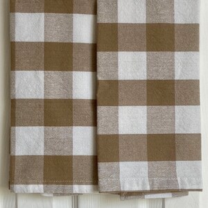 Buffalo Check Towels / French Country Kitchen / Tan Check / Cabin Decor ...