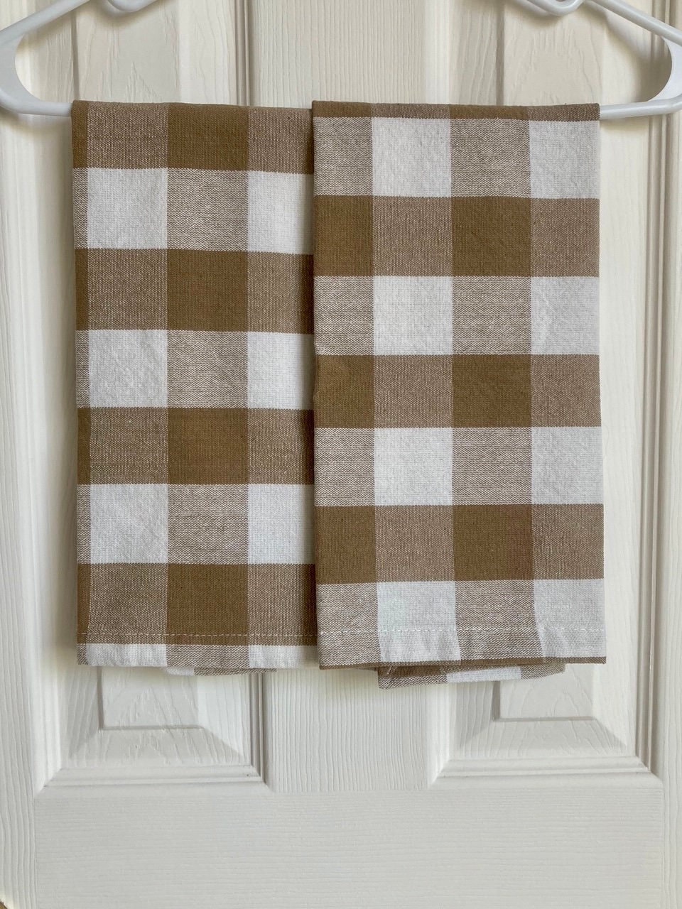 Buffalo Check Towels / French Country Kitchen / Tan Check / Cabin Decor ...
