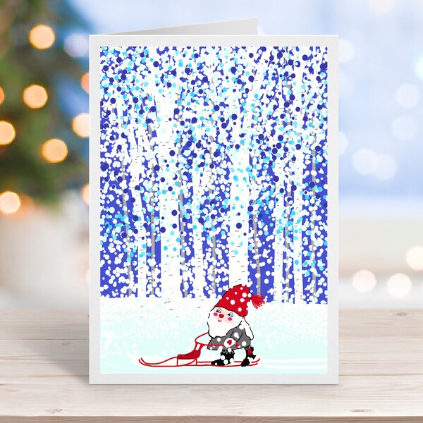 Winter Scene Card - Etsy