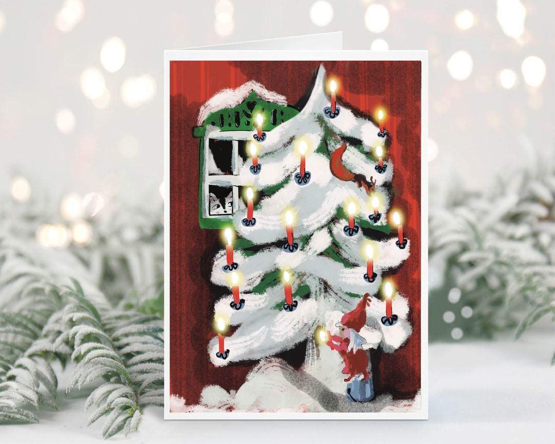 Farm Christmas Tree Holiday Card Set - Etsy