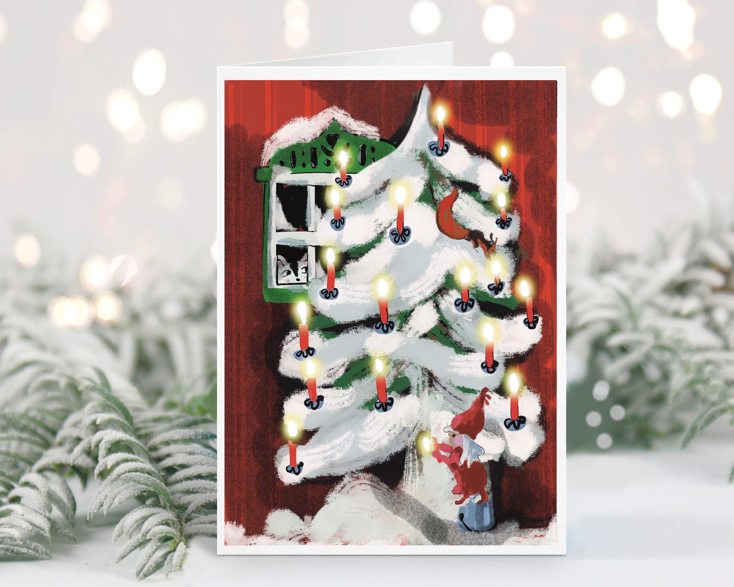Farm Christmas Tree Holiday Card Set - Etsy