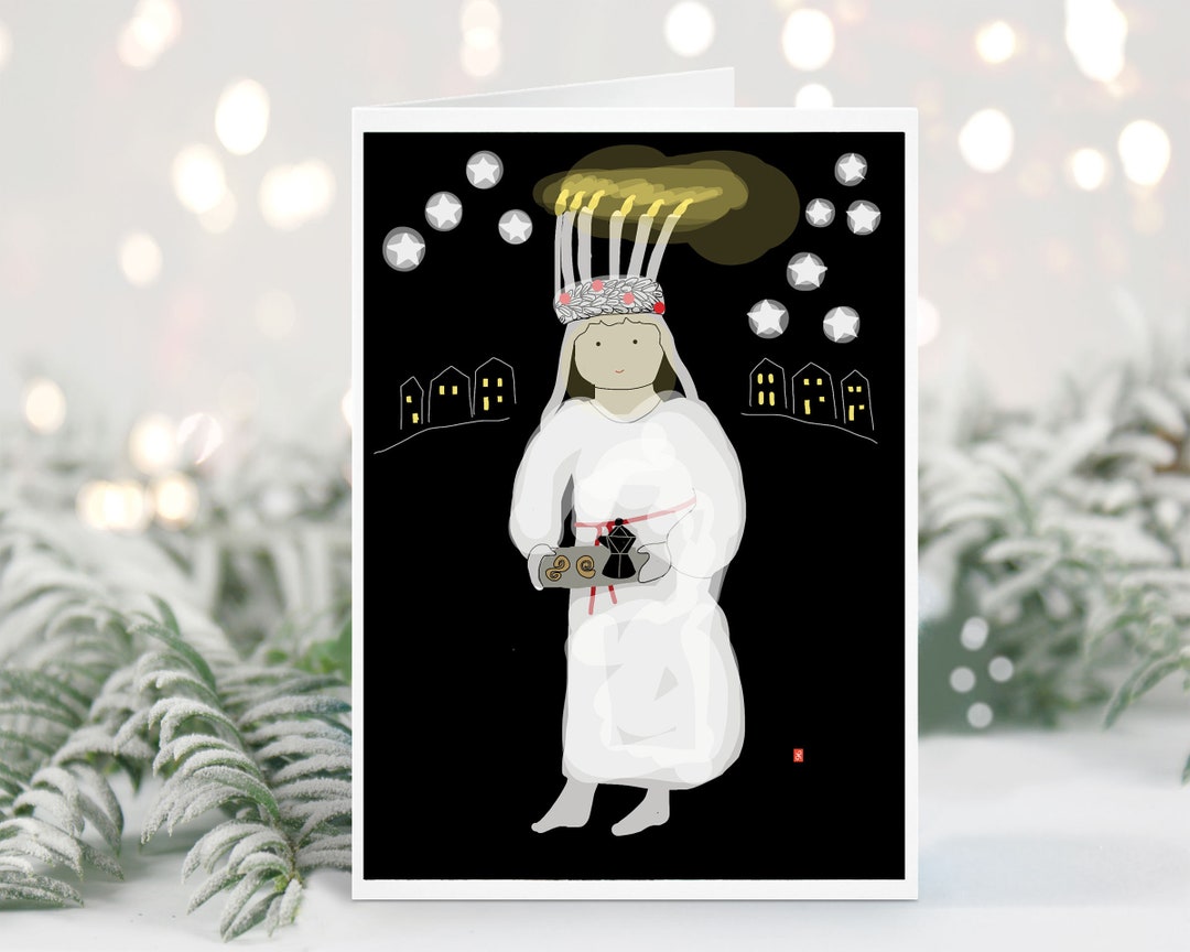 Santa Lucia Day Christmas Card - Etsy