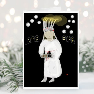 Santa Lucia Day Christmas Card - Etsy