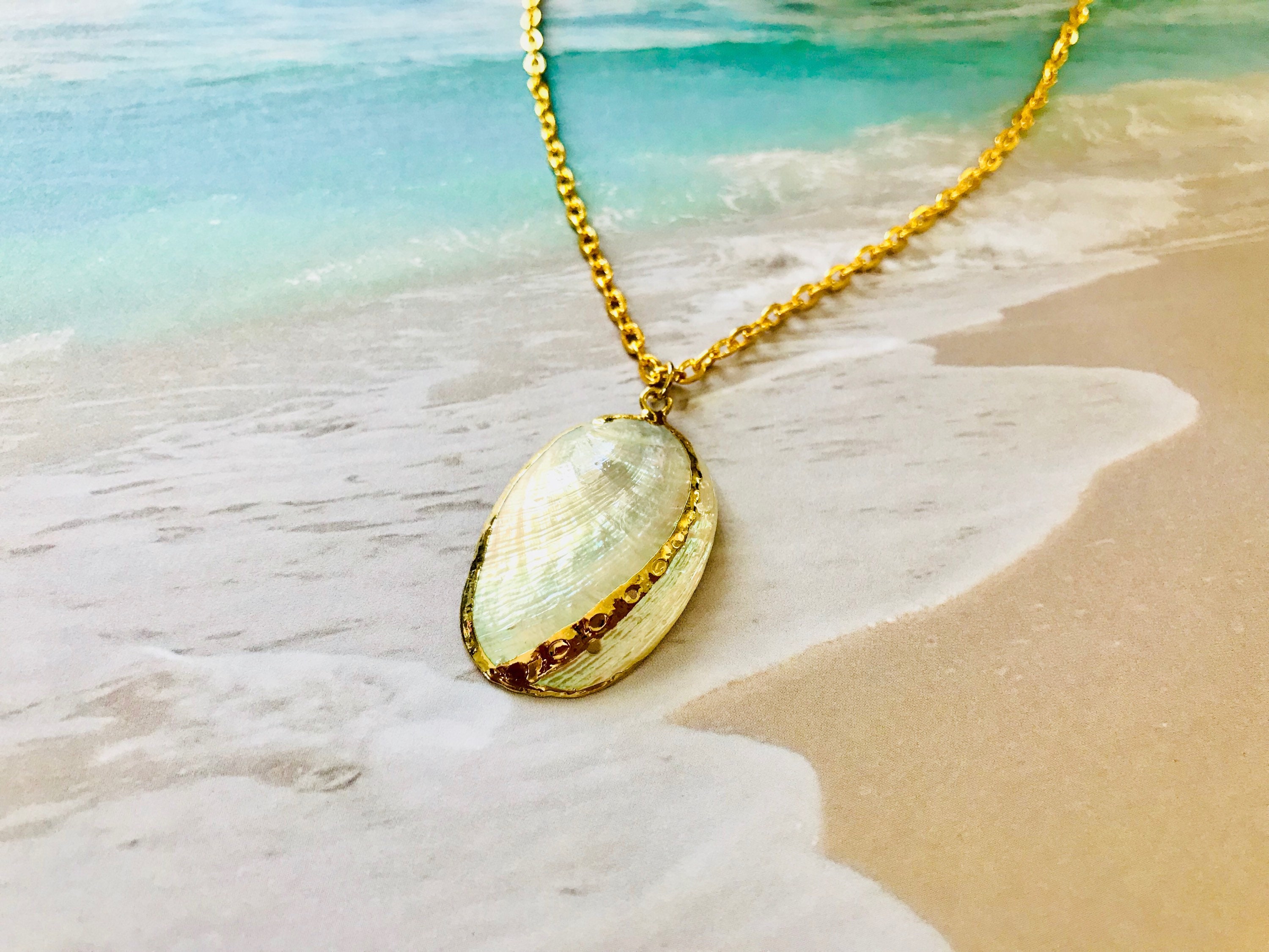 Natural Shell Necklace-beach Necklace white Shell Necklace - Etsy New ...