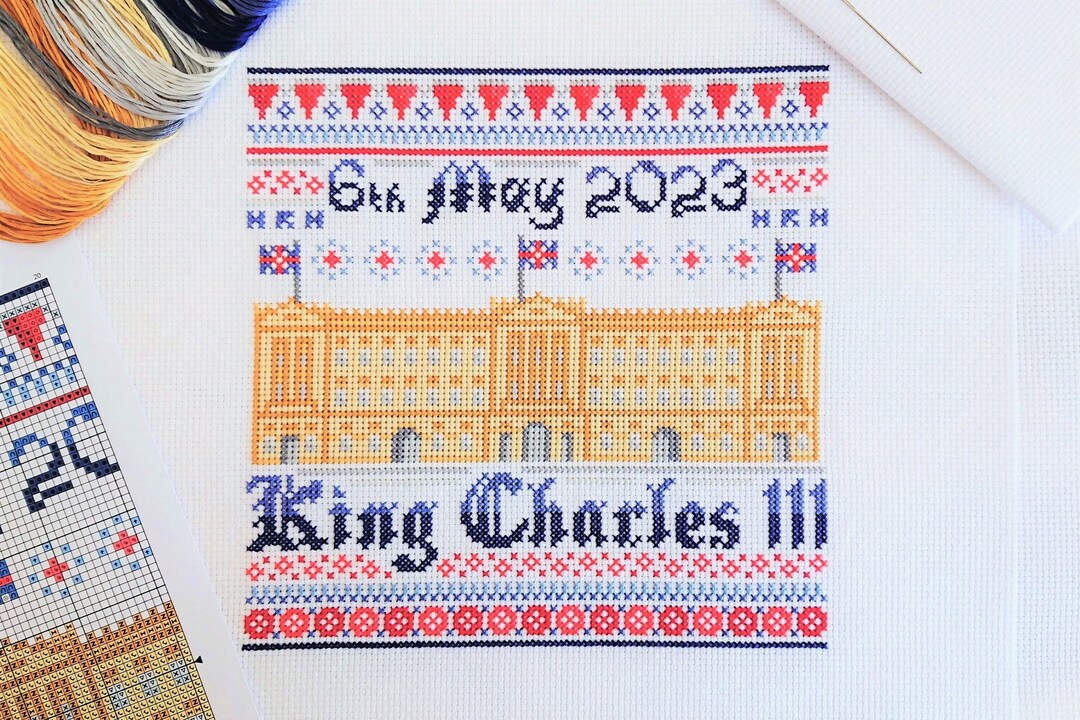 PATTERN Coronation Sampler Cross Stitch Chart Colourful Craft ...