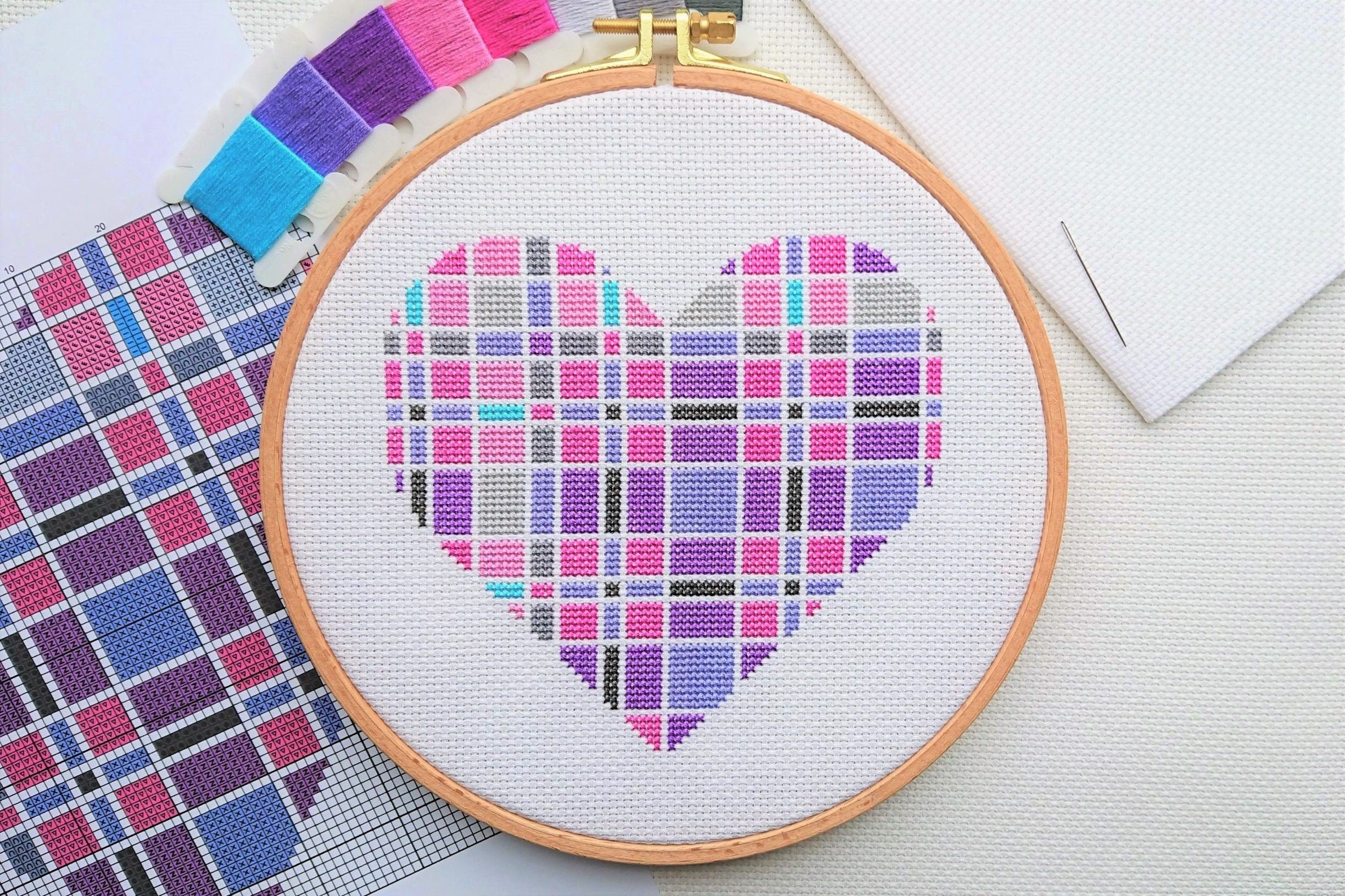 Simple Heart Cross Stitch Pattern