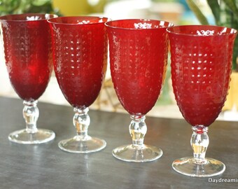 Red goblets | Etsy