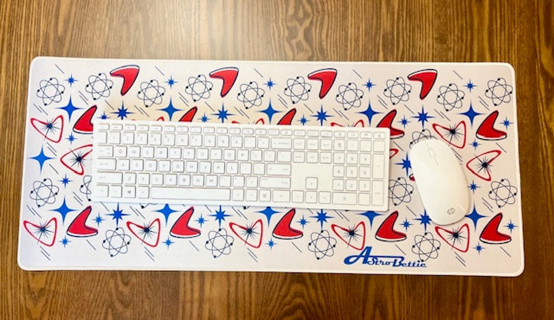 Large MCM Atomic Boomerang Gaming Mousemat - Retro Boomerang Desk Decor ...