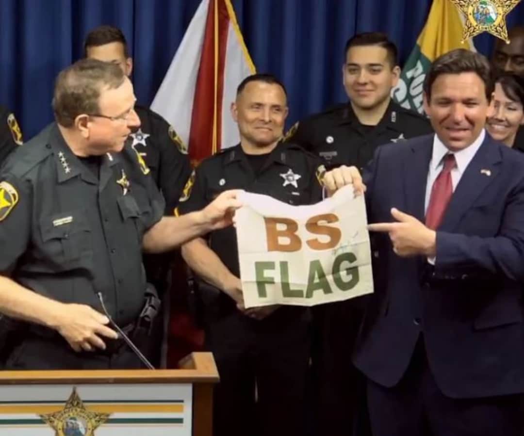 Sheriff Grady Judd & Gov Ron Desantis Briefing 3-15-2024 BS Flag *free ...