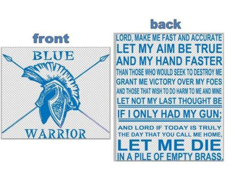 Law Enforcement Blue Warrior - Etsy