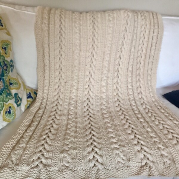 Cable Knit Throw - Etsy
