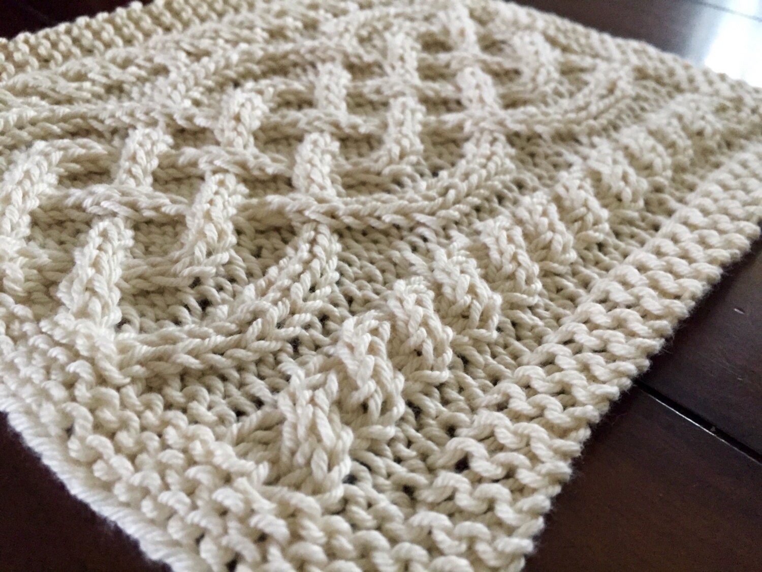 Celtic Cables Knit Dishcloth - Etsy