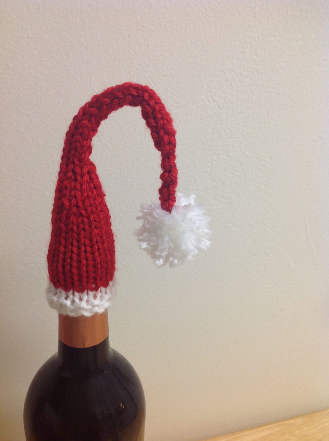 How 'bout a Night Cap Christmas Hat for Wine/booze/ Bottles- Set of 4 ...
