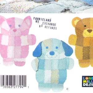 Rag Quilts Bear, Rag Quilt Cat, Rag Quilt Dog, or Wall Hanging, 45 X 57 ...