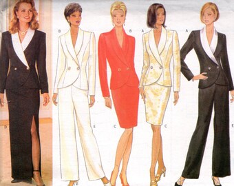 Vogue 9587, Misses Jacket and Dress Pattern, Semi Fitted Above Hip ...