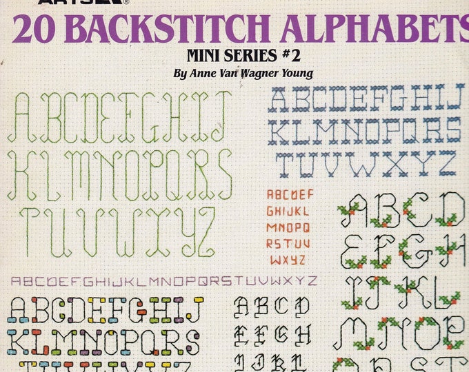 20 Backstitch Alphabets, Mini Series Number 2 ,cross Stitch Patterns ...