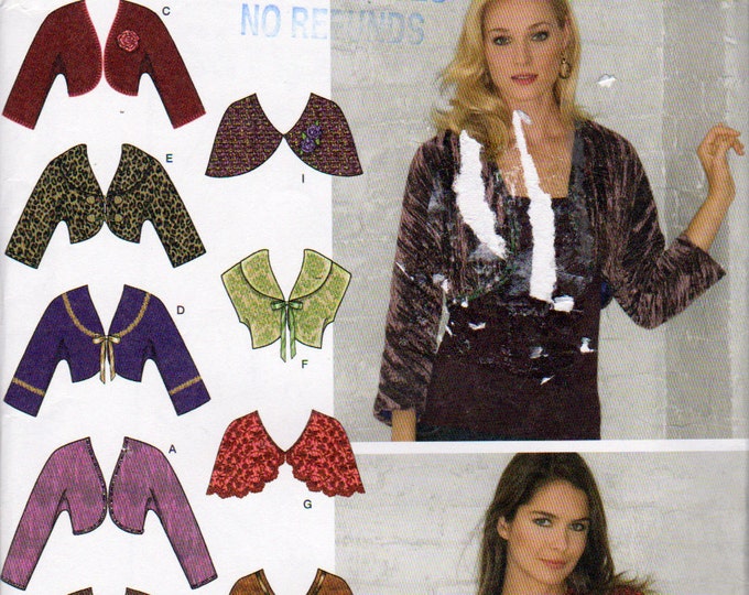 Simplicity 3921, Misses Bolero and Capelets Sewing Pattern, Misses Size ...
