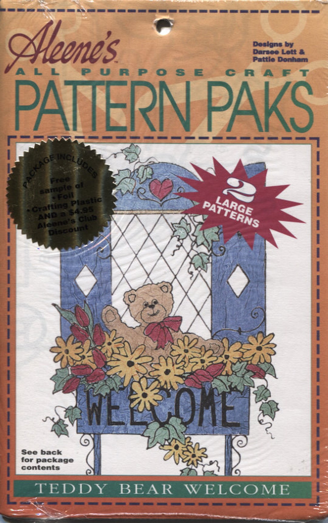 Aleene's All Purpose Craft Pattern Paks, Stained Glass Pattern ,teddy ...