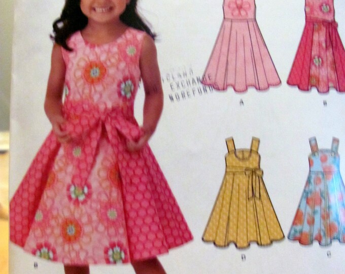 New Look 6202, Girls Flared Skirt Dress Sewing Pattern, Sizes 3 to 8 ...
