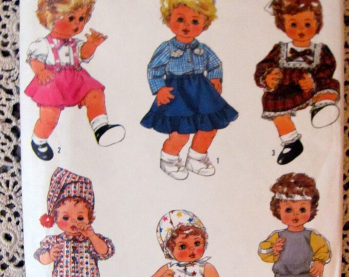 Simplicity 8376. Baby Doll Wardrobe Sewing Pattern From 1987, for 13 to ... Simplicity 8376. Baby Doll Wardrobe Sewing Pattern From 1987, for 13 to ...