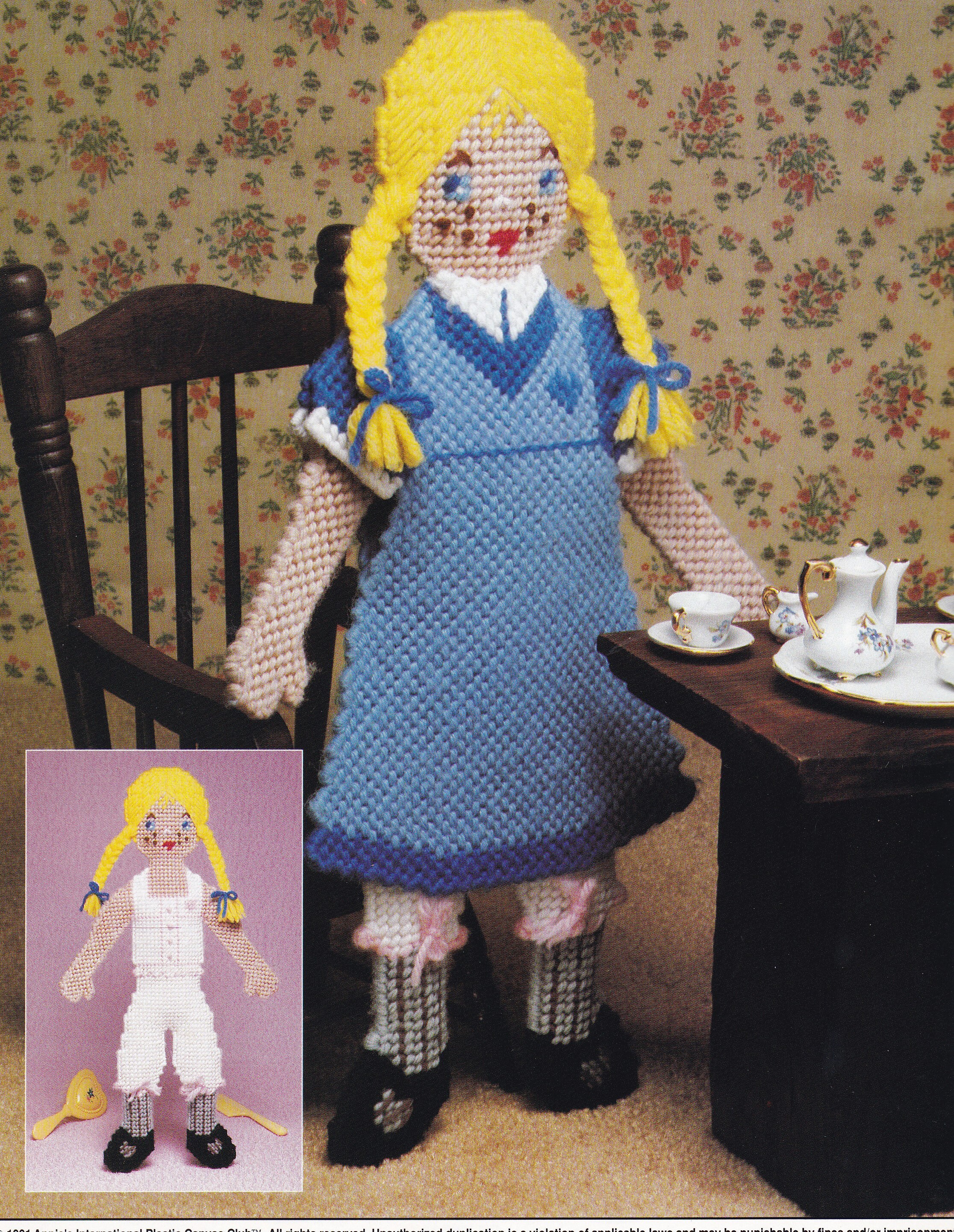 Clara Doll Plastic Canvas Pattern, 15 and a Half Inch Doll Pattern,doll ...