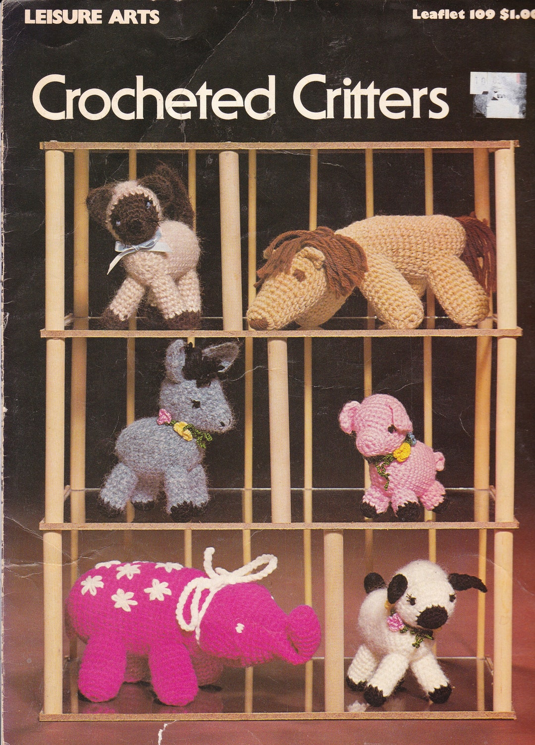 Crocheted Critters, Horse, Pig, Lamb, Elephant, Donkey, Cat, Crochet ...