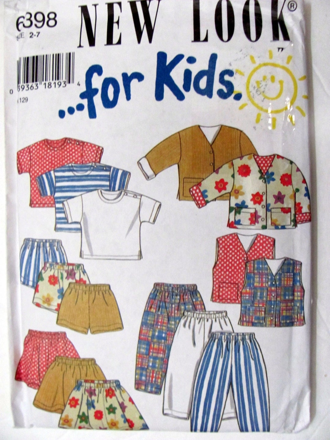 New Look 6398, Sewing Pattern for Kids Size 2 to 7 Summer Clothes ...