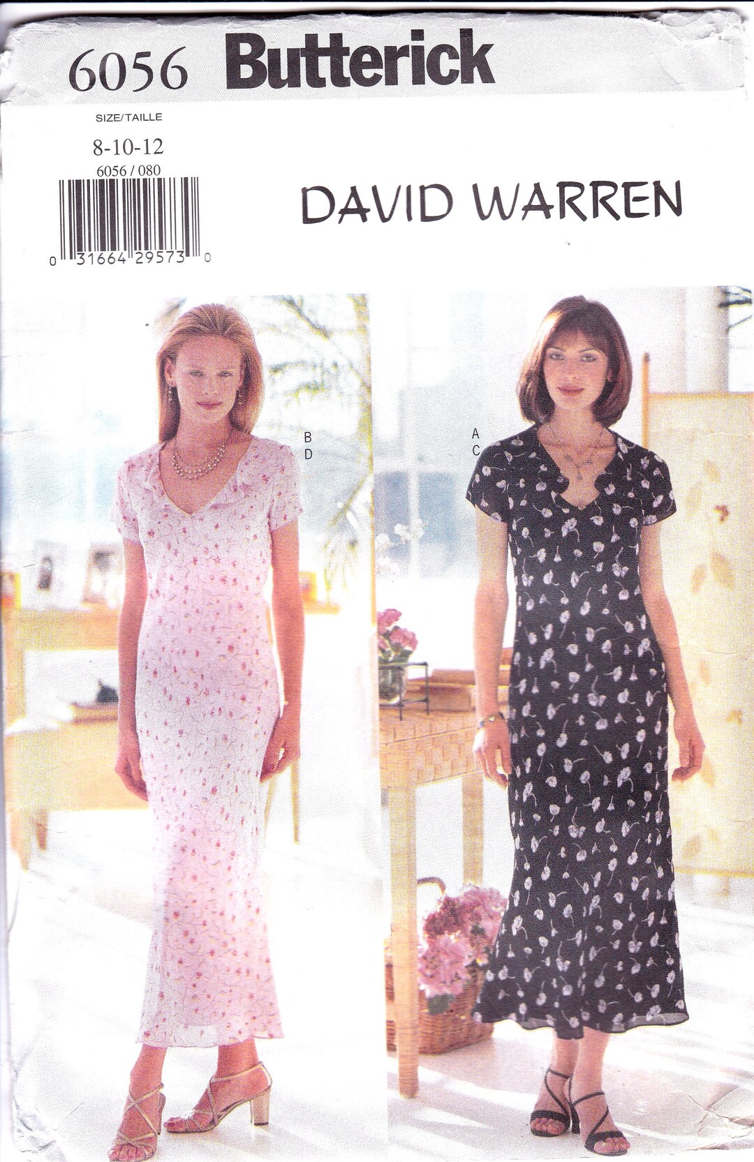 David Warren Dress and Slip Pattern, Semi Fit Bias Pullover A Line ...