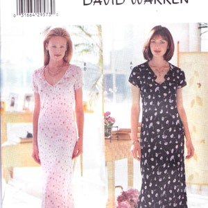 David Warren Dress and Slip Pattern, Semi Fit Bias Pullover A Line ...