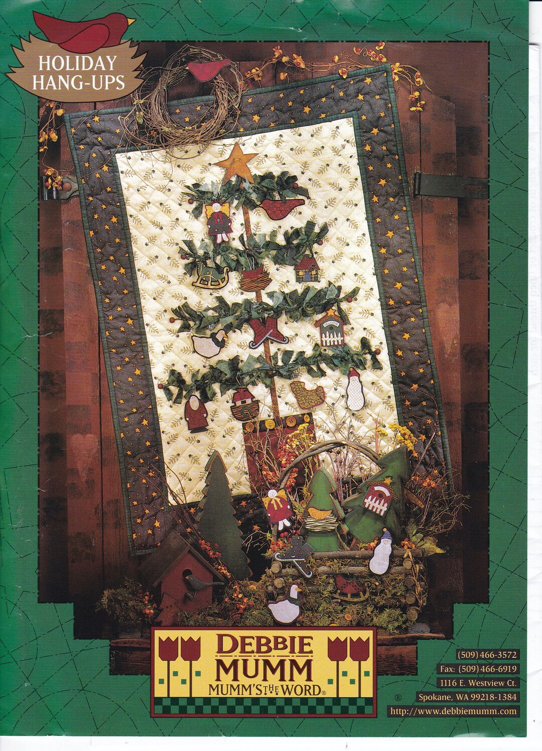 Debbie Mumm Holiday Hang Ups Quilt Pattern, 28 X 38 Inches, Branches ...