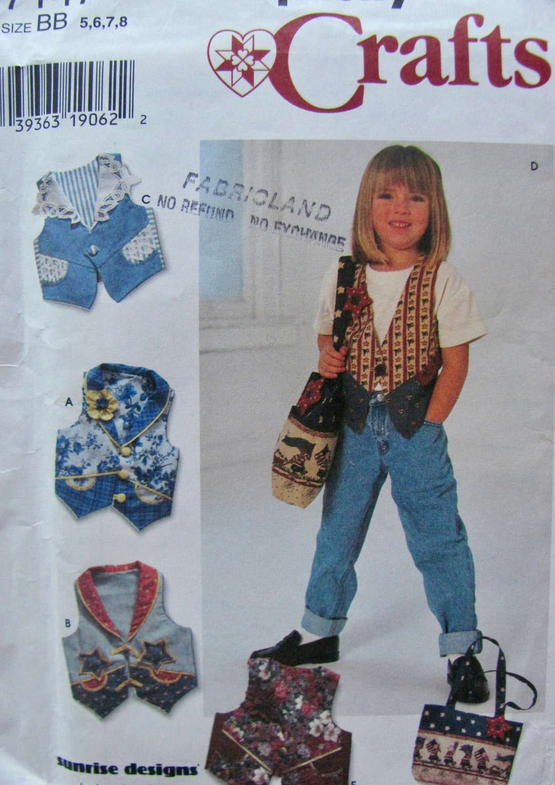 Simplicity 7147 , Girls Vests Pattern, Embellished Vests, Vests With ...