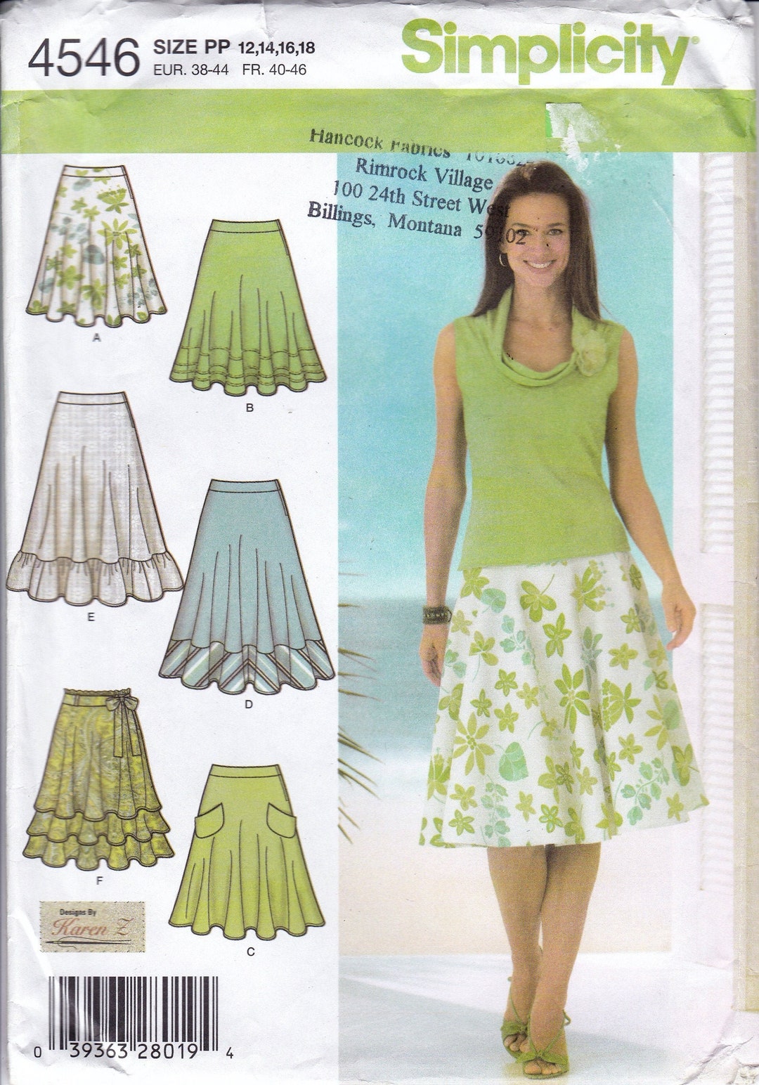 Misses Three Quarter Circle Skirt in 3 Lengths With Hem Ruffle ...
