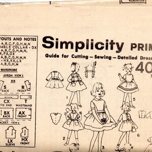 Simplicity 4058, a Girl's Size 3 Dress Pattern. 7 Day Dress Wardrobe. A ...