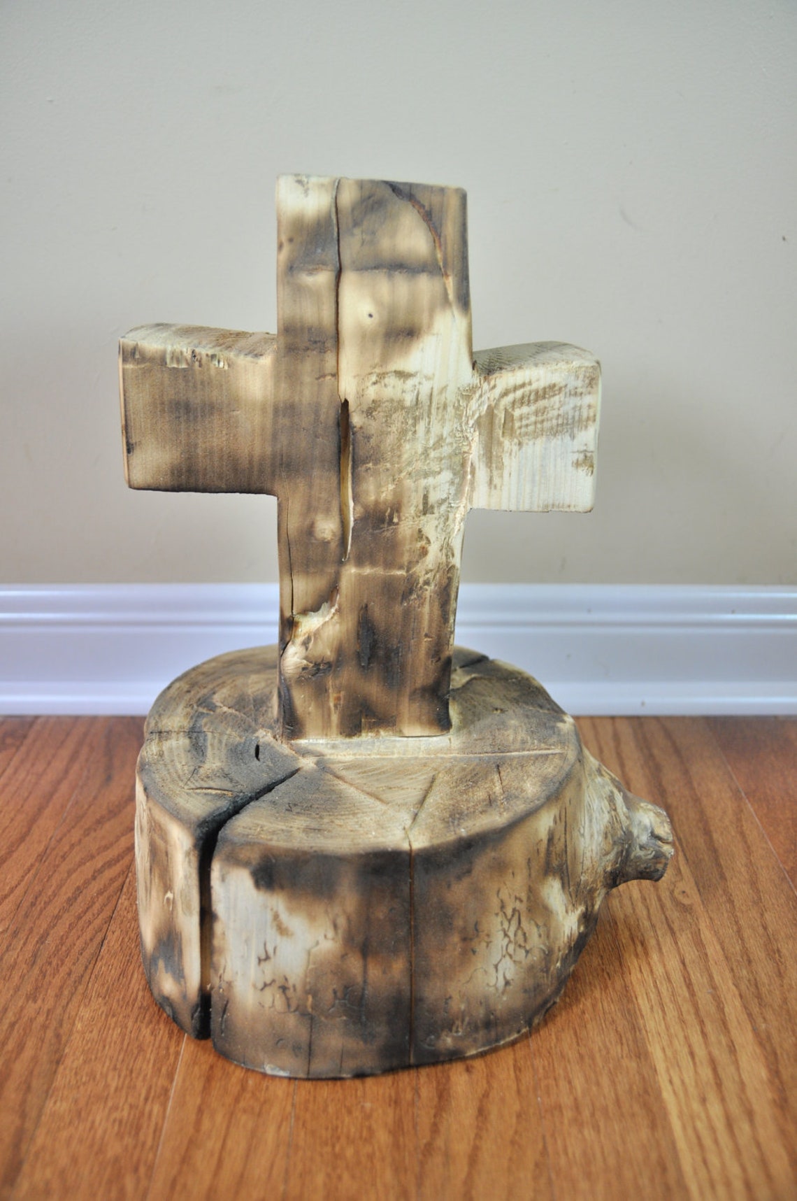Carved Wooden Cross - Etsy