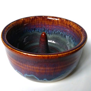 Handmade Ceramic Apple Baker: Stone Grey With Purple Blue Swirl - Etsy