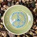 Peace Sign Plate, Amber and Green Small Ceramic Dish, Spoon Rest, Peace ...