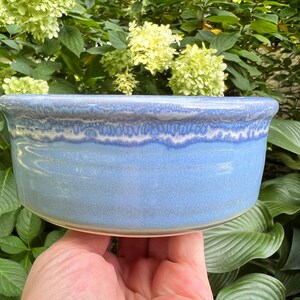 Blue Ceramic Dog Bowl, Pet Dishes, Stoneware Pottery for Pets, Animal ...