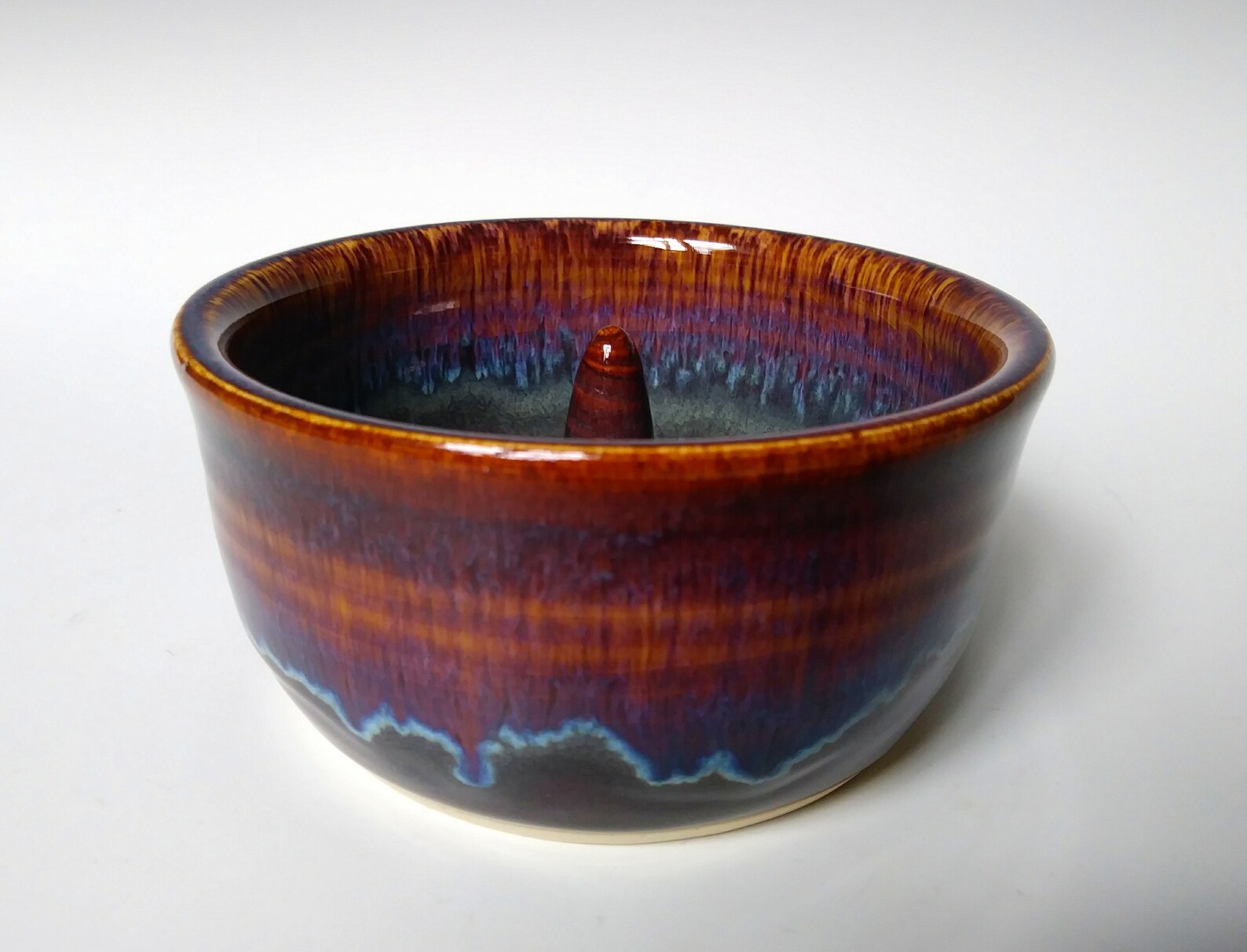 Handmade Ceramic Apple Baker: Stone Grey With Purple Blue Swirl - Etsy