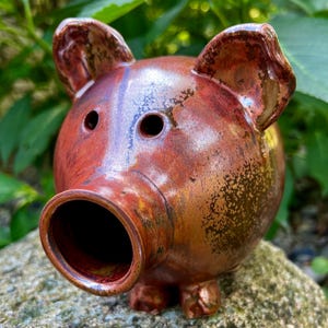 Ceramic Piggy Bank, Copper Color, Adult and Kids Pig Banks, Childs ...