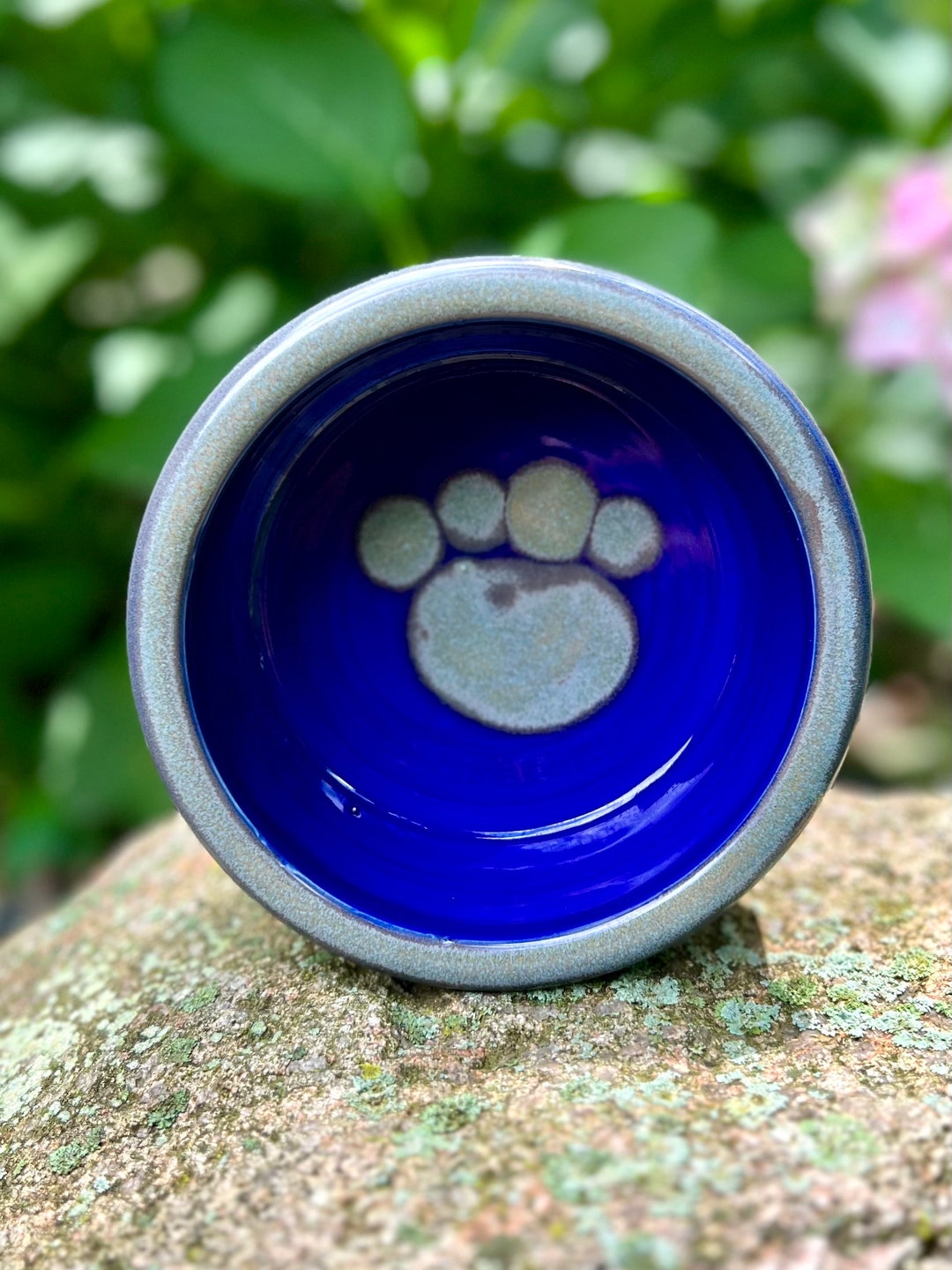 Blue Ceramic Dog Dish Pet Bowls Food Water Dish for Dogs - Etsy