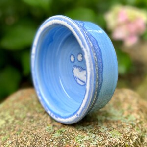 Blue Ceramic Dog Bowl, Pet Dishes, Stoneware Pottery for Pets, Animal ...