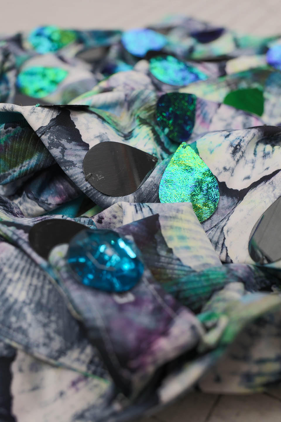 Sparkly Booty Shorts With Shell Print, Sequins and Pockets on Garter ...