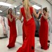 SOLD. Body Positive Red Backless Gown - Modesty Panel Available - Etsy