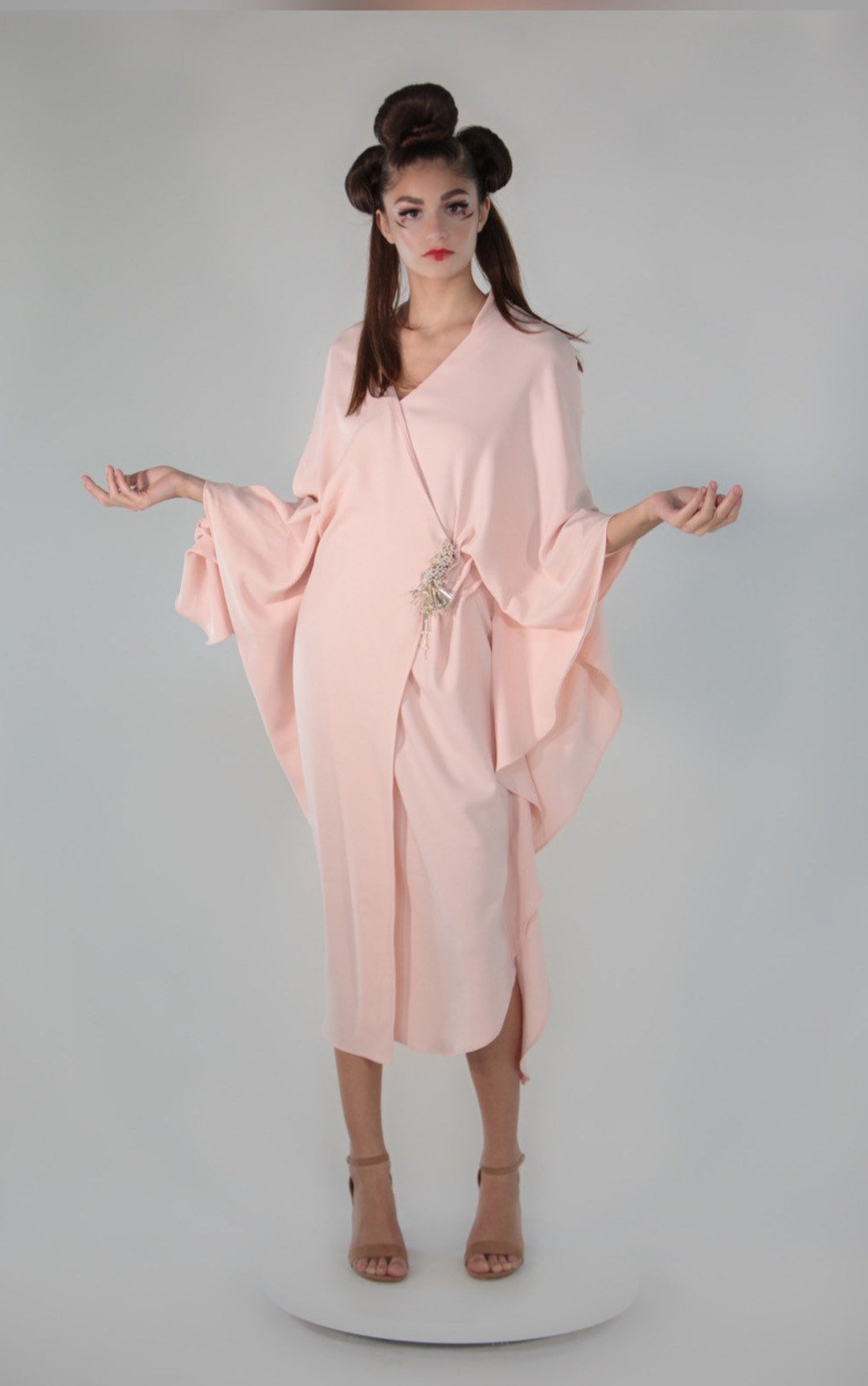 Geisha 2. Modern Futuristic Kimono Wrap Dress Asymmetrical Draped ...