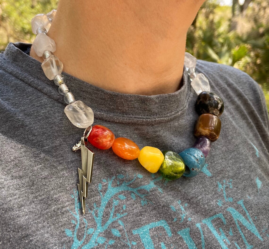 Rainbow Necklace, LGBTQ+ Necklace, Gay Pride, LGBTQIA+, LGBT Necklace ...