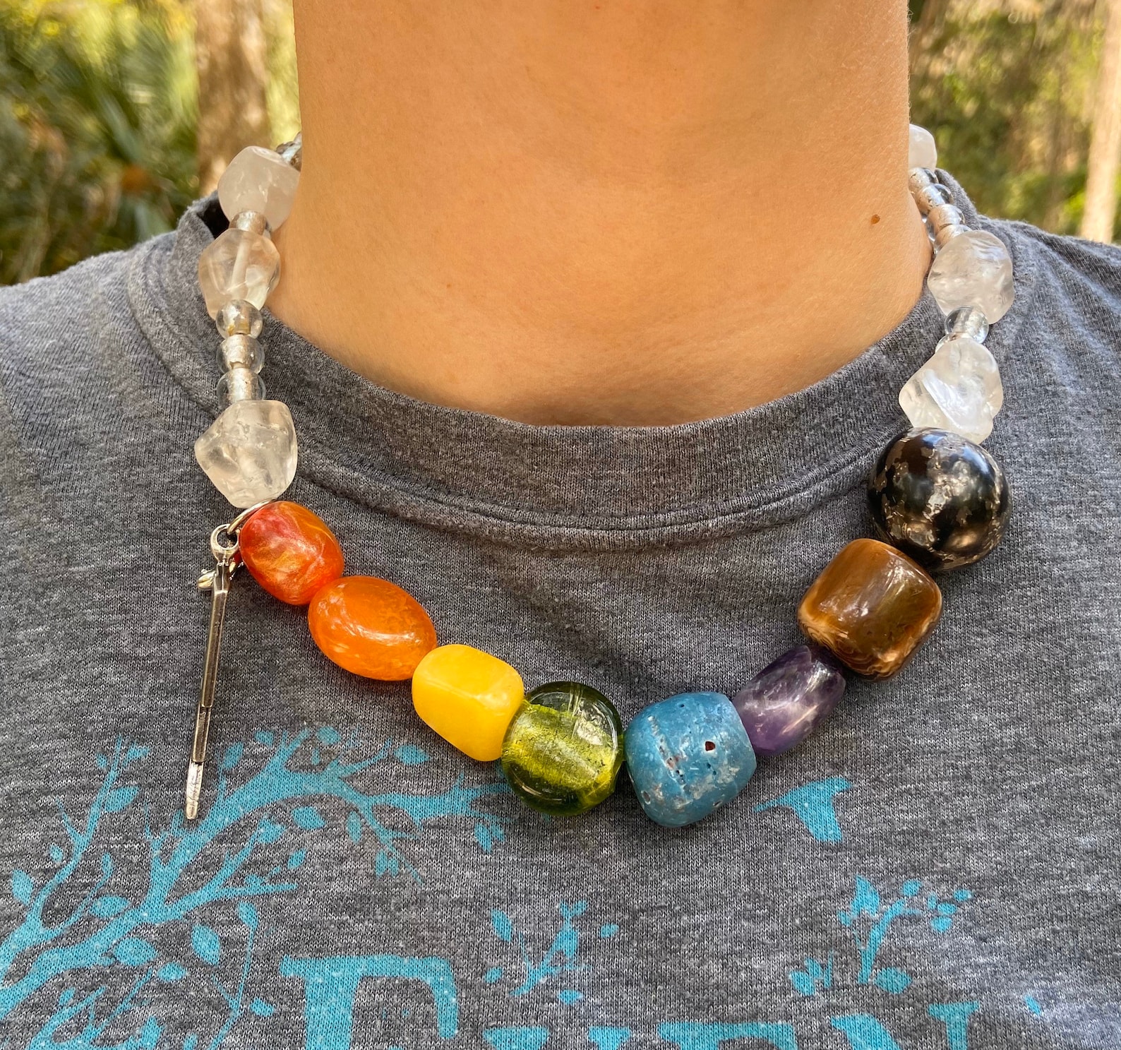 Rainbow Necklace, LGBTQ+ Necklace, Gay Pride, LGBTQIA+, LGBT Necklace ...