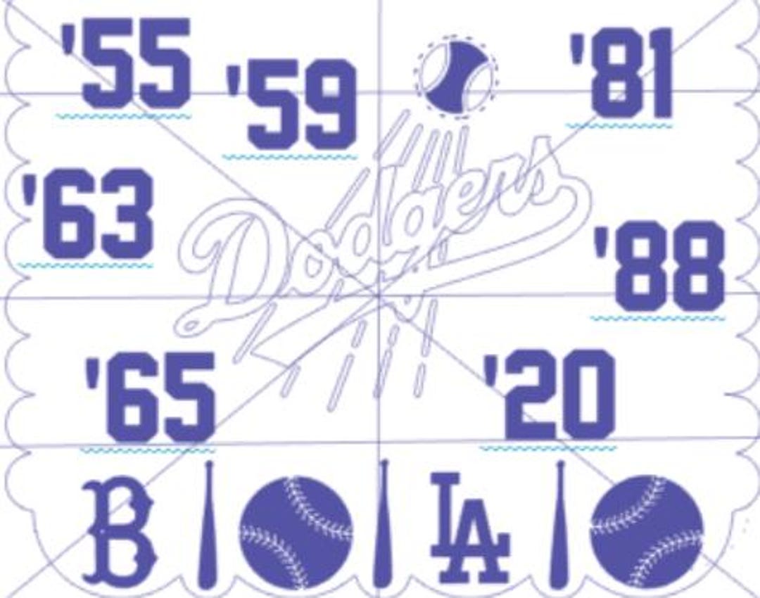 Dodgers Papel Picado Cut File .studio3 - Etsy