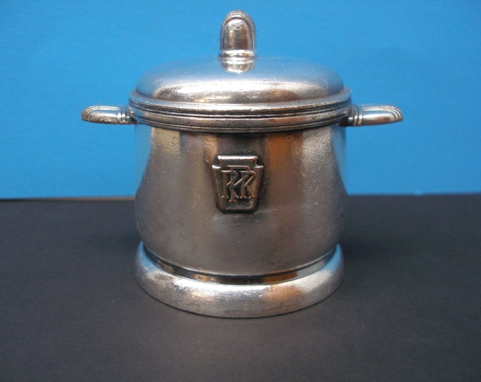 PRR PENNSYLVANIA Railroad Dining Car Silver Covered Sugar Bowl by ...
