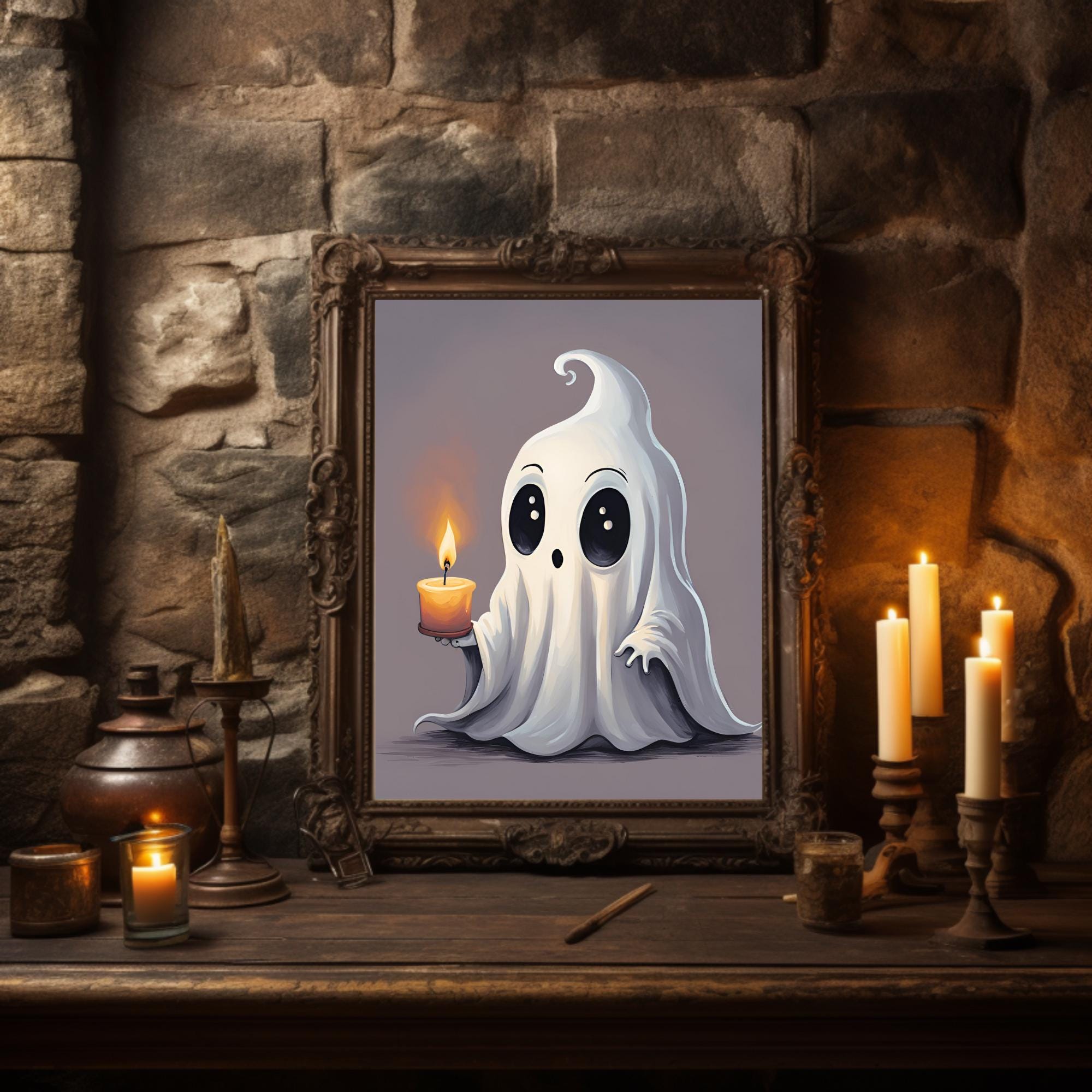 Halloween Print, Ghost, Classroom Print, Digital Download, Halloween ...
