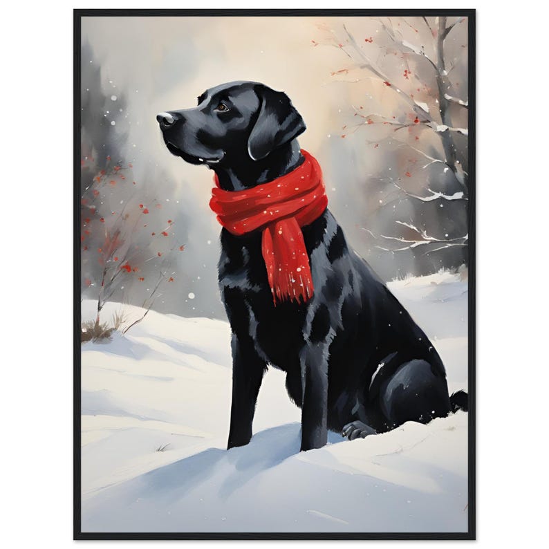 Black Lab Print, Black Lab Poster, Animal Art, AI, Animal Wall Art, Lab ...